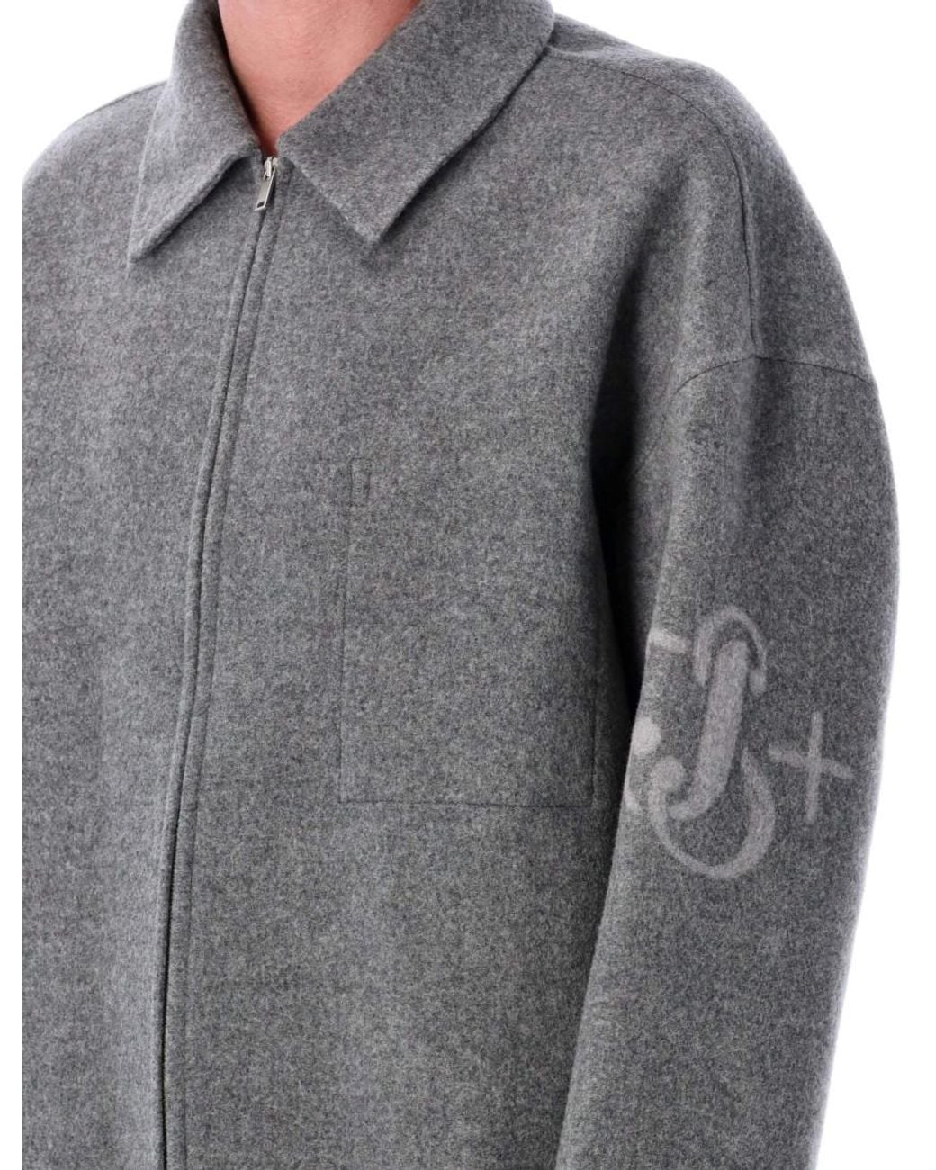 Jil Sander Wool Jacket in Gray for Men | Lyst