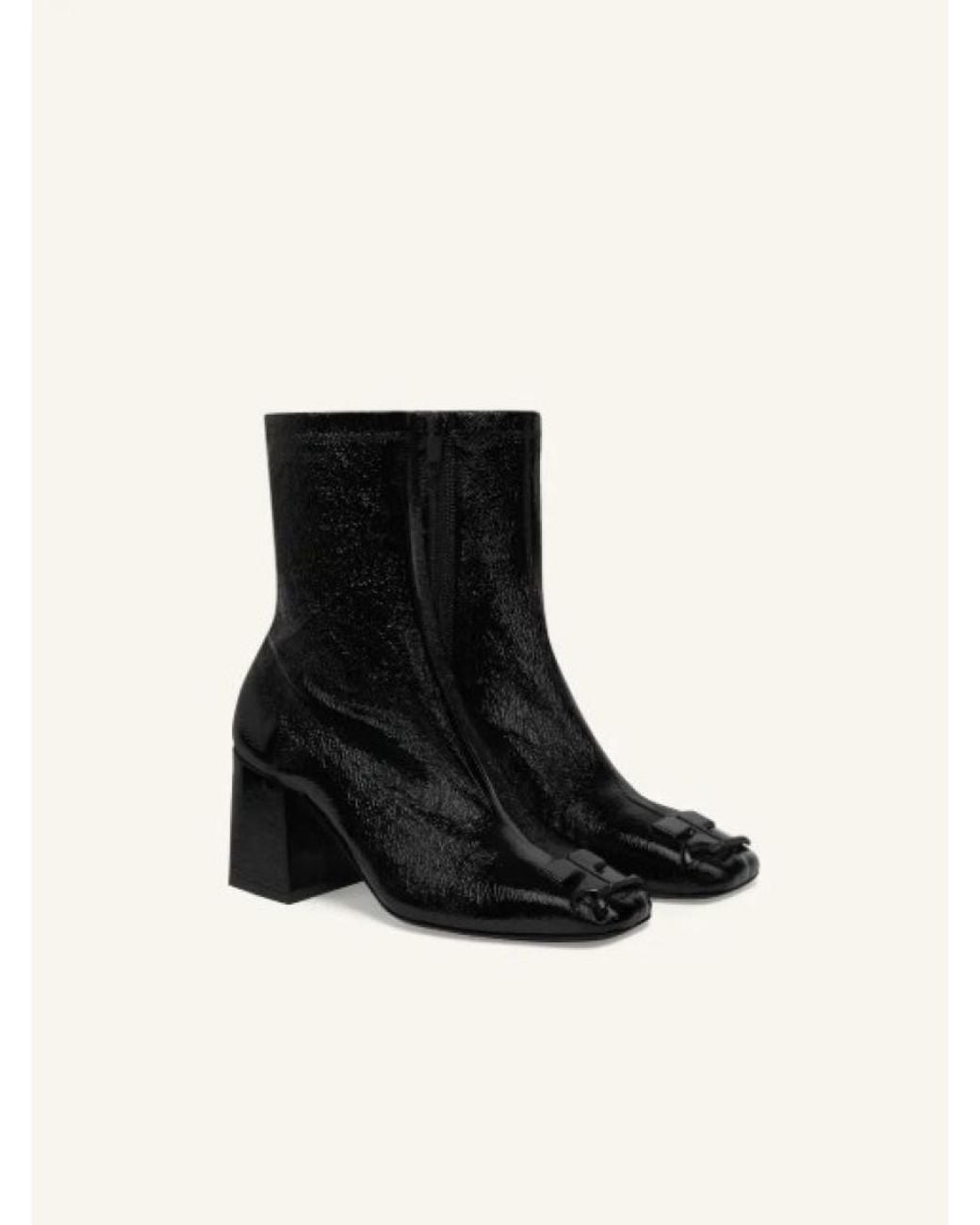Courreges Ankle Boots Reedition in Black | Lyst