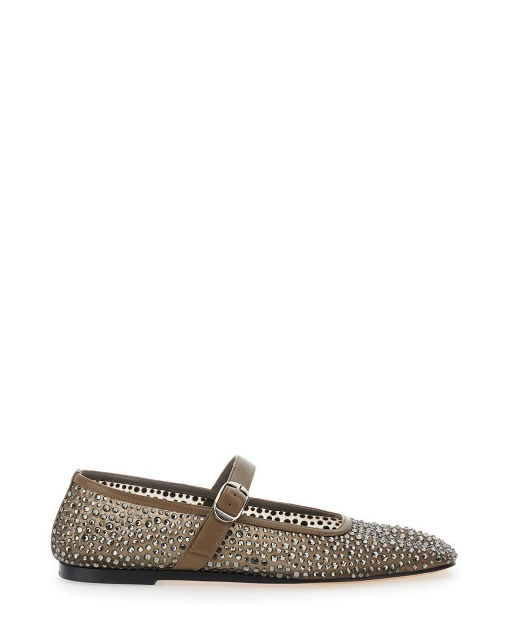 Le Monde Beryl Metallic Ballet Flats in Gray | Lyst
