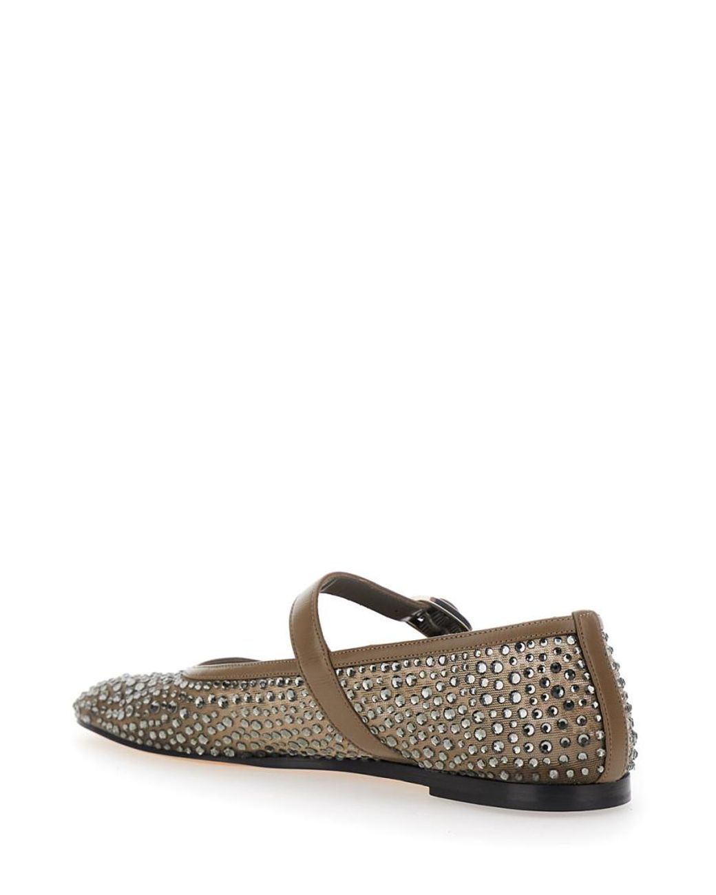Le Monde Beryl Metallic Ballet Flats in Gray | Lyst