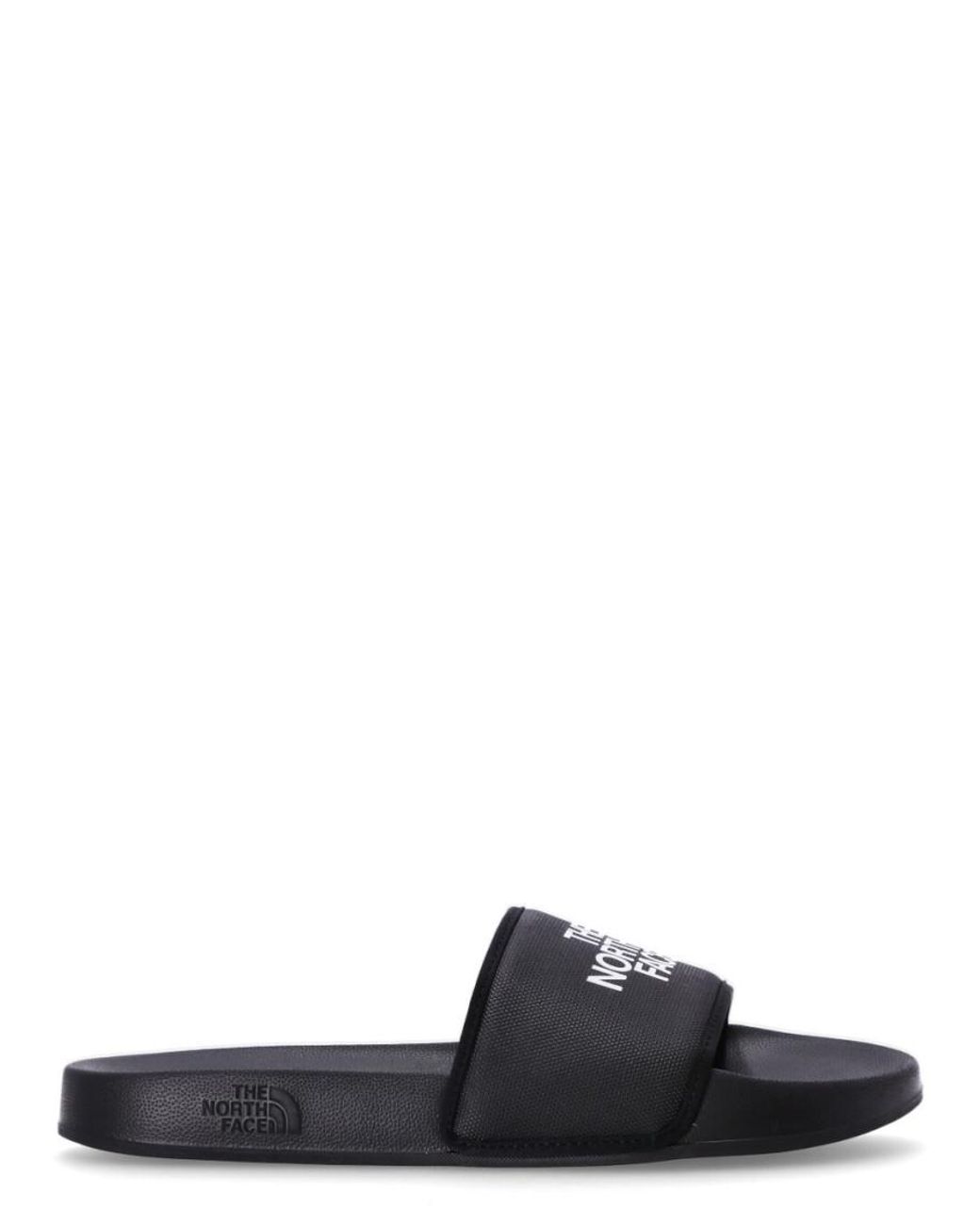 The North Face Logo Slides in Black for Men | Lyst