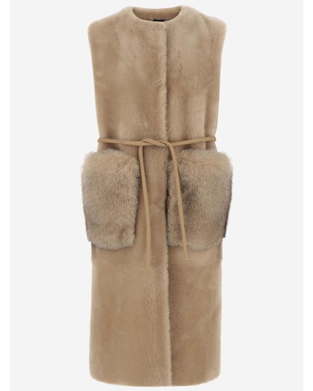 Blancha Merino Fox Fur Coat in Natural | Lyst