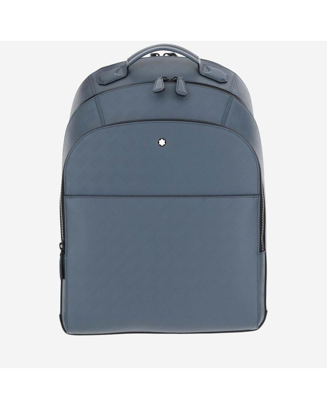 Montblanc Leather Backpack in Blue for Men | Lyst