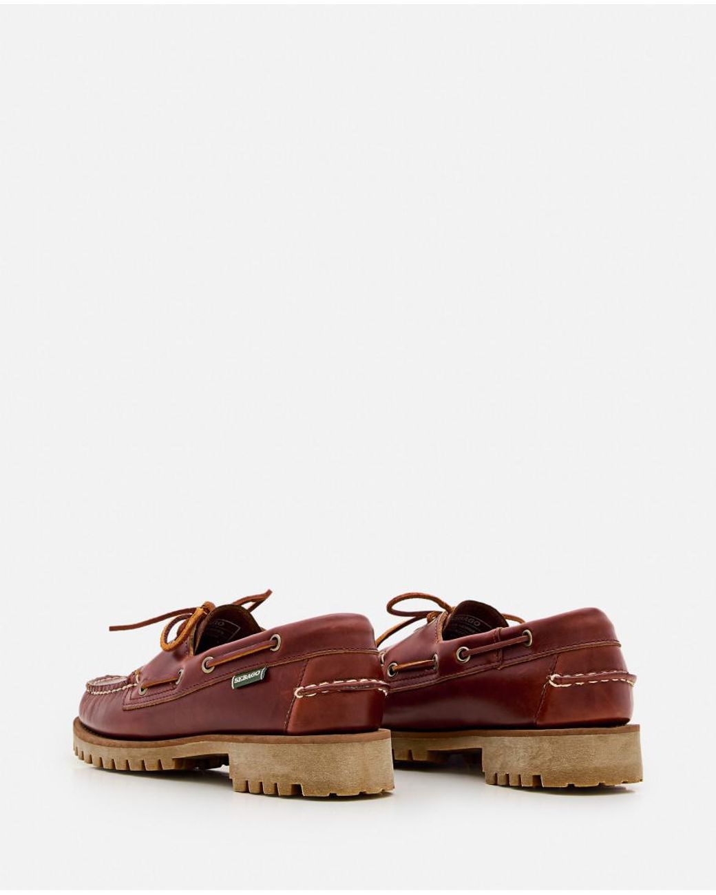 Sebago Leather Loafers in Brown | Lyst
