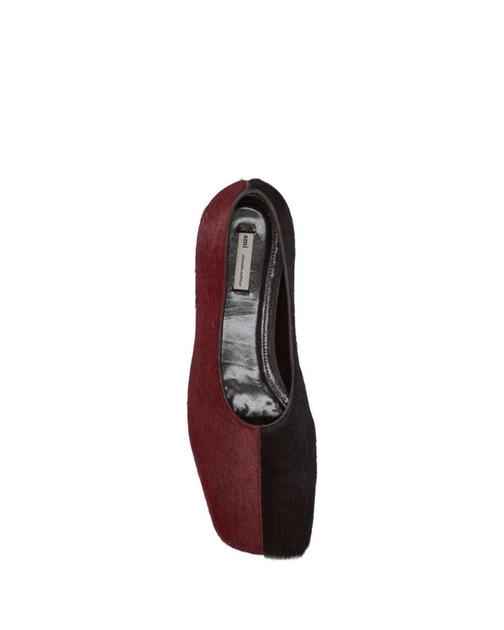 Ami Paris Two-Tone Ballet Flats in Red | Lyst