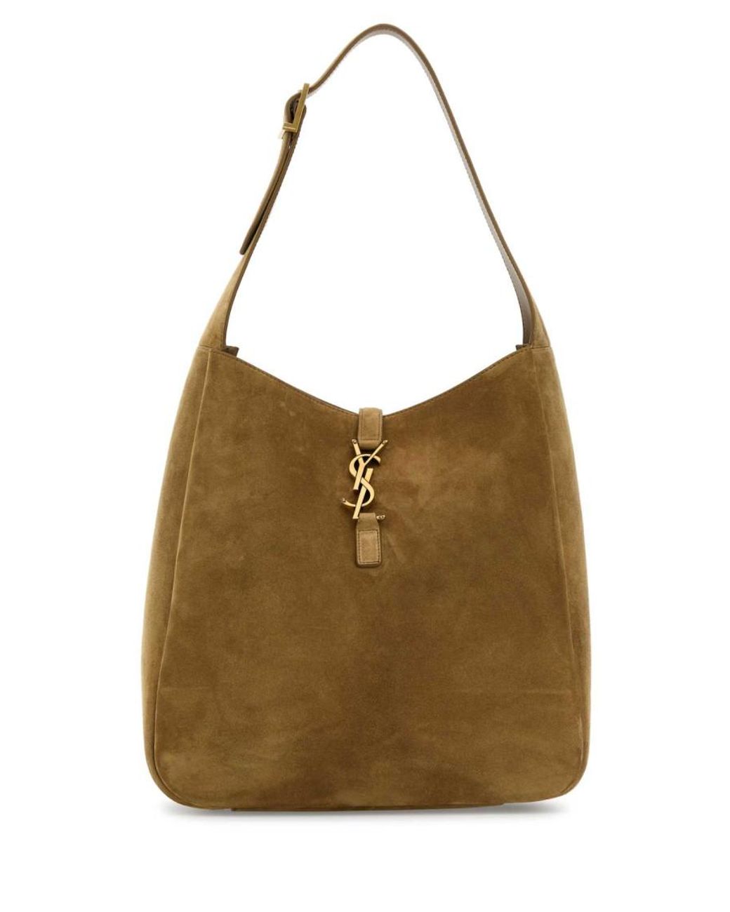 Saint Laurent Biscuit Suede Large Le 5 Ãƒâ 7 Shoulder Bag in Brown | Lyst