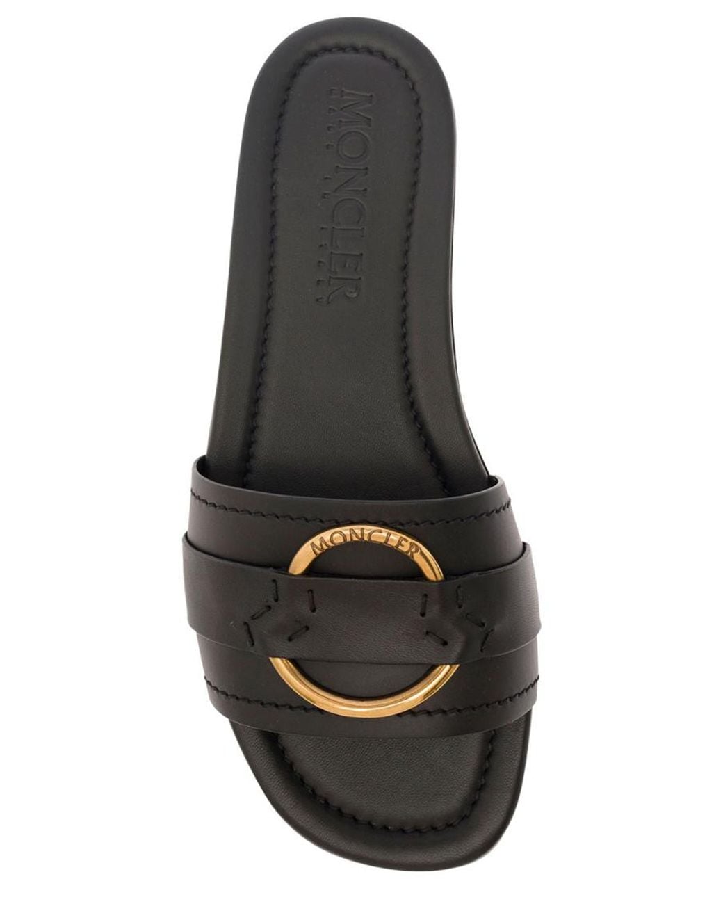 Moncler 'Bell' Slippers in Black | Lyst