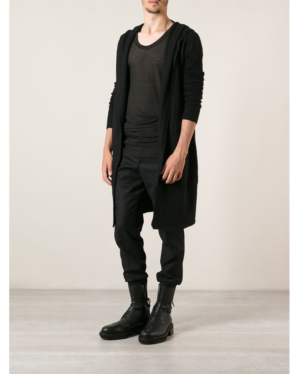 Rick Owens Long Hooded Cardigan in Black for Men | Lyst Rick Owens Long Hooded Cardigan in Black for Men | Lyst