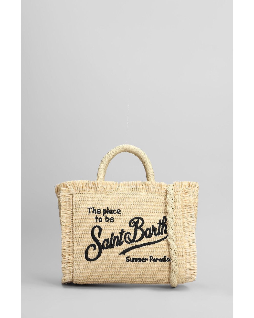 Mc2 Saint Barth Vanity Mini Straw Tote In Beige Raffia in Natural | Lyst