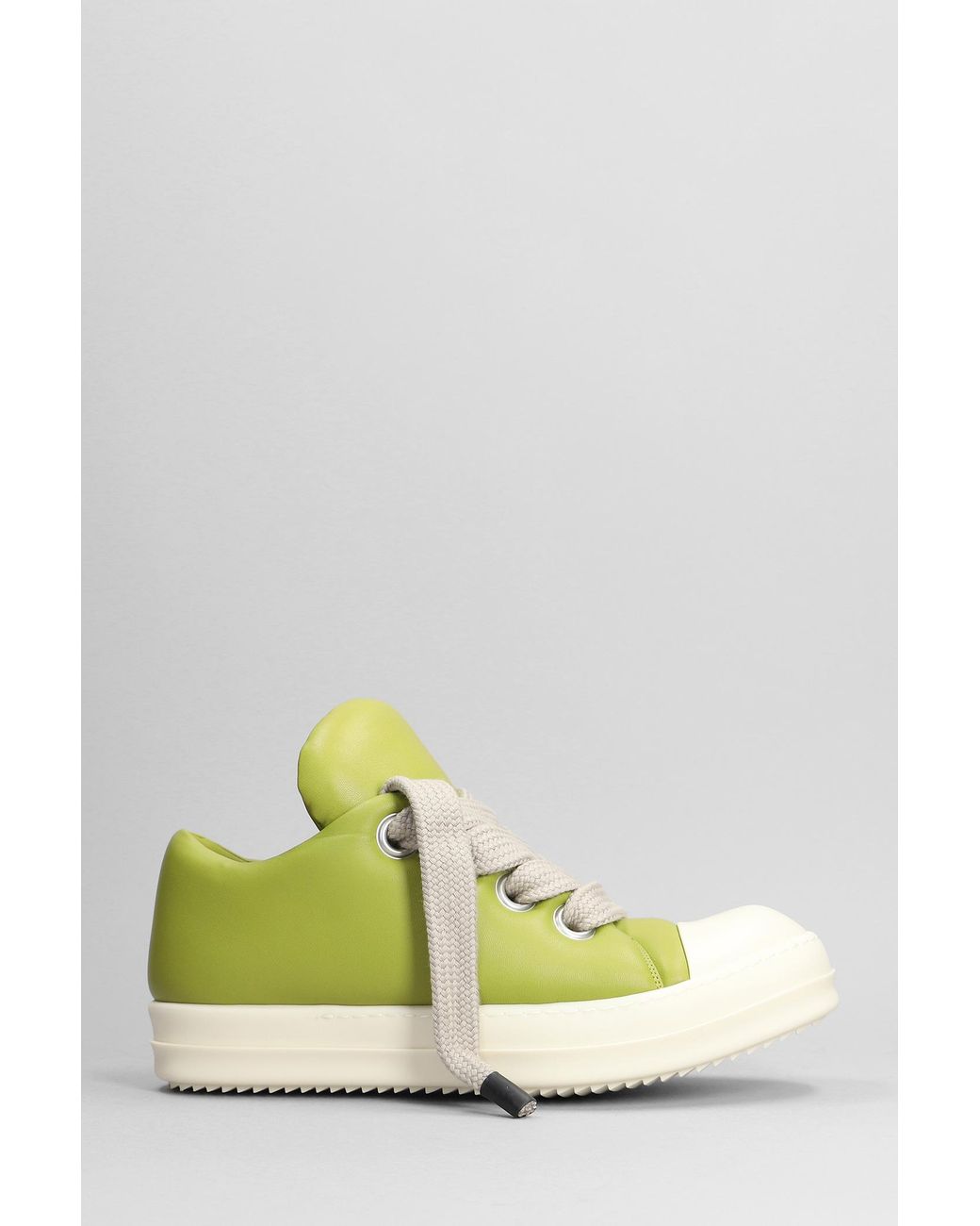 Rick Owens Jumbo Lace Padded Low Ramones in Yellow | Lyst Rick Owens Jumbo Lace Padded Low Ramones in Yellow | Lyst