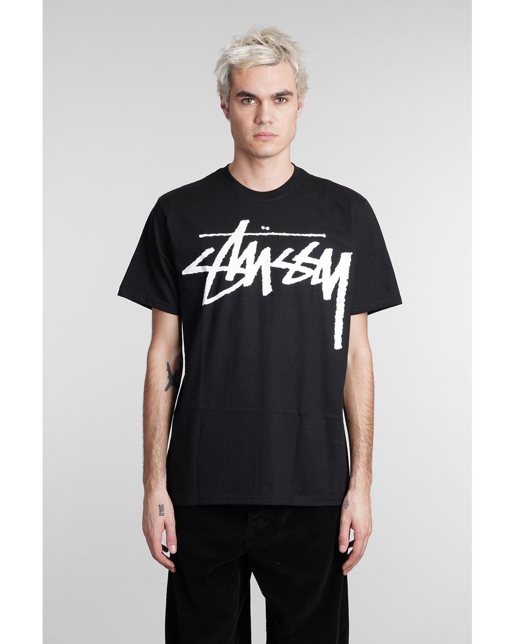Stussy T-shirt In Black Cotton for Men | Lyst
