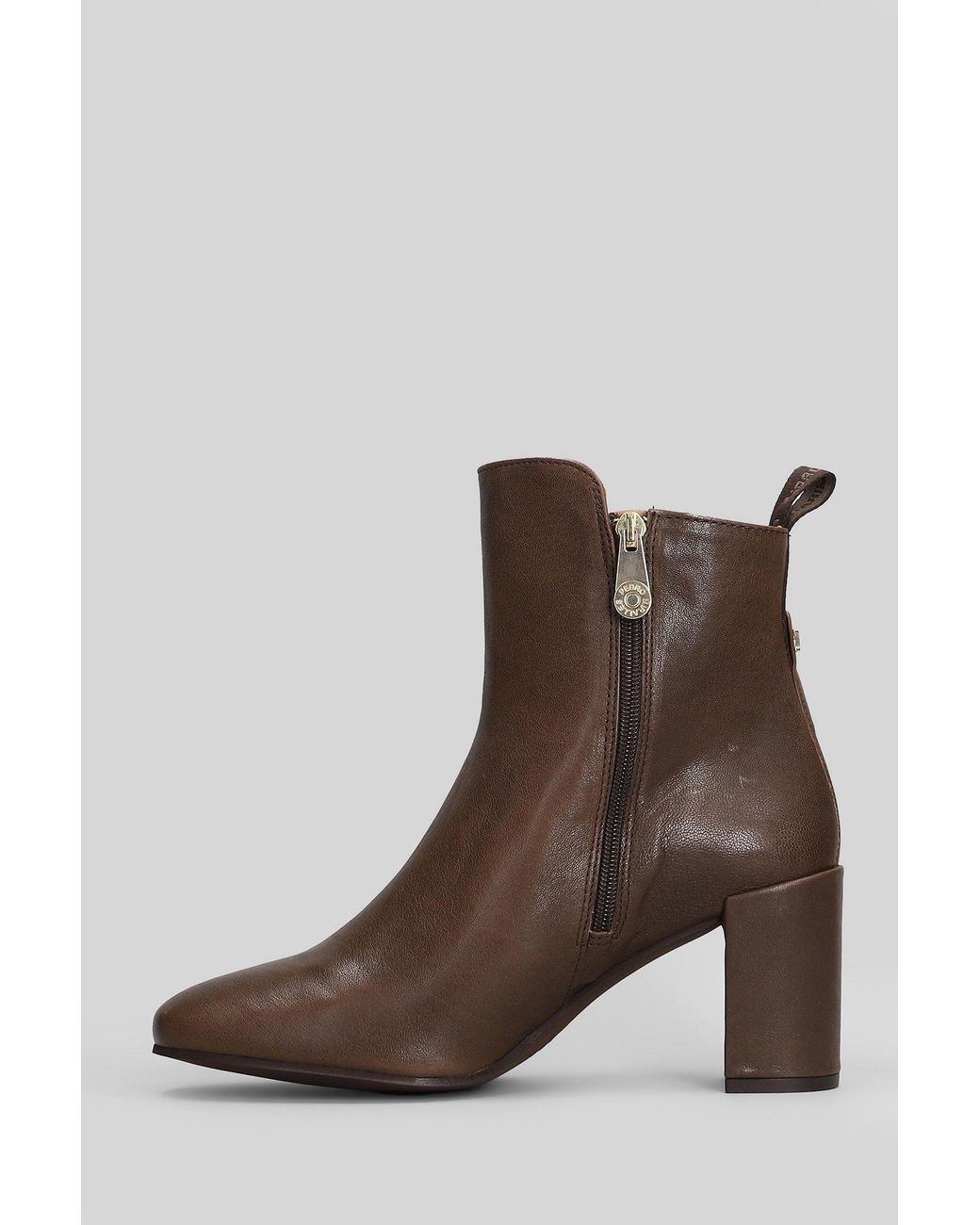 Pedro Miralles High Heels Ankle Boots In Brown Leather | Lyst