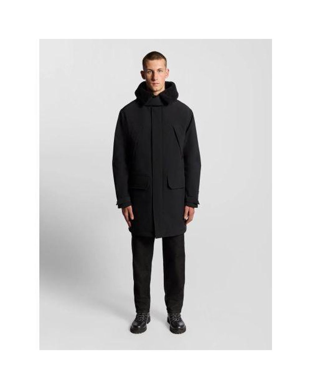 Lyle & Scott Jet Cold Weather Parka in Black for Men | Lyst UK