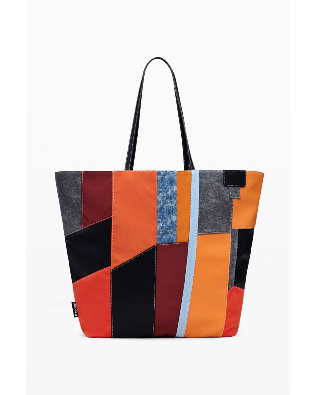 Desigual Arty Patch Bag With Large Handles in Red | Lyst