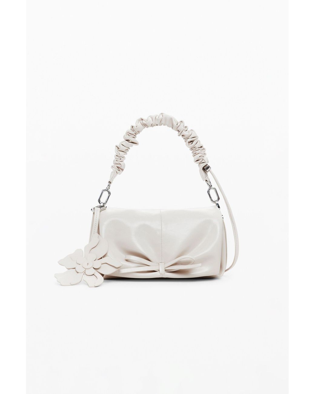 Desigual Shiny Bow Bag, Polyurethane in White | Lyst