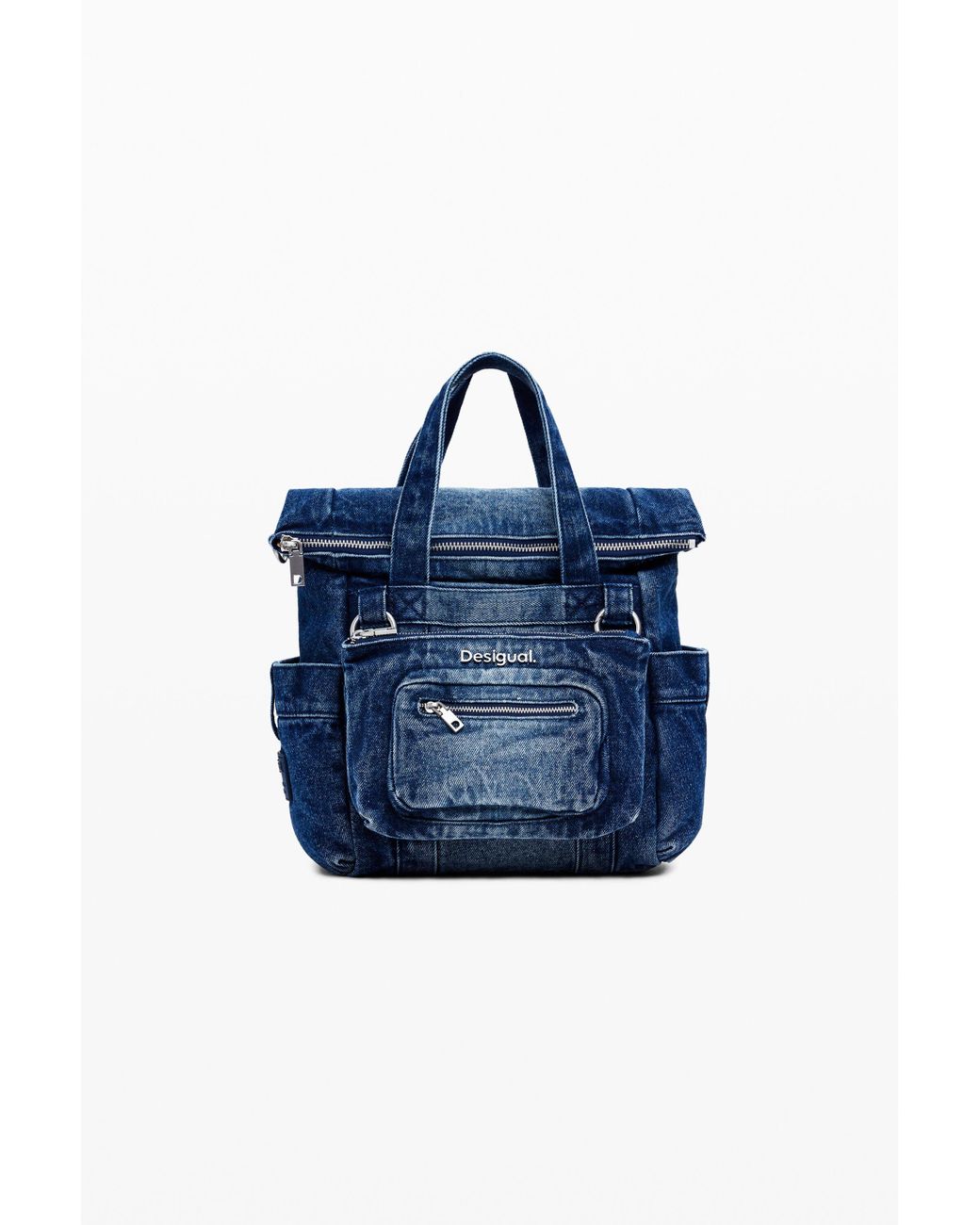 Desigual Small Voyager Denim Backpack in Blue | Lyst