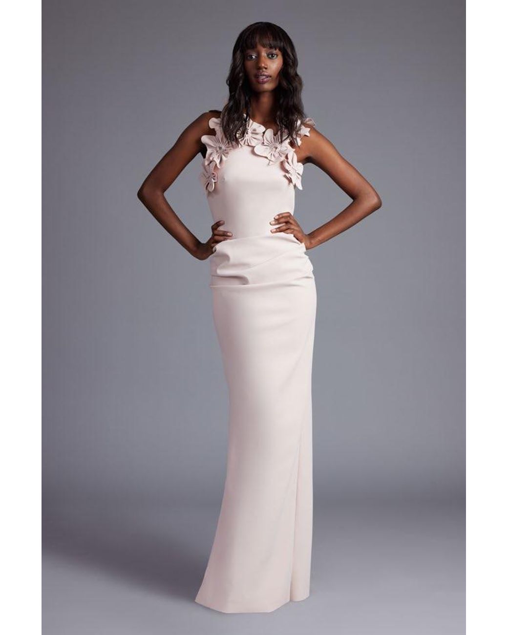 Greta Constantine Ieza Gown in Gray | Lyst