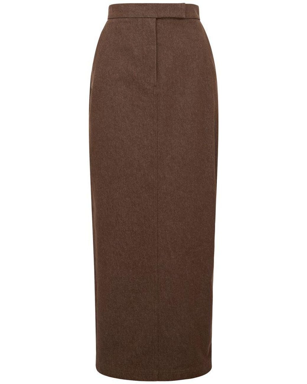 Max Mara 'Panosa' Cotton Midi Skirt in Brown | Lyst