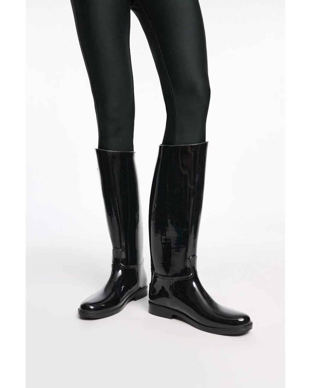 Dorothee Schumacher Rubber Riding Boots in Black | Lyst
