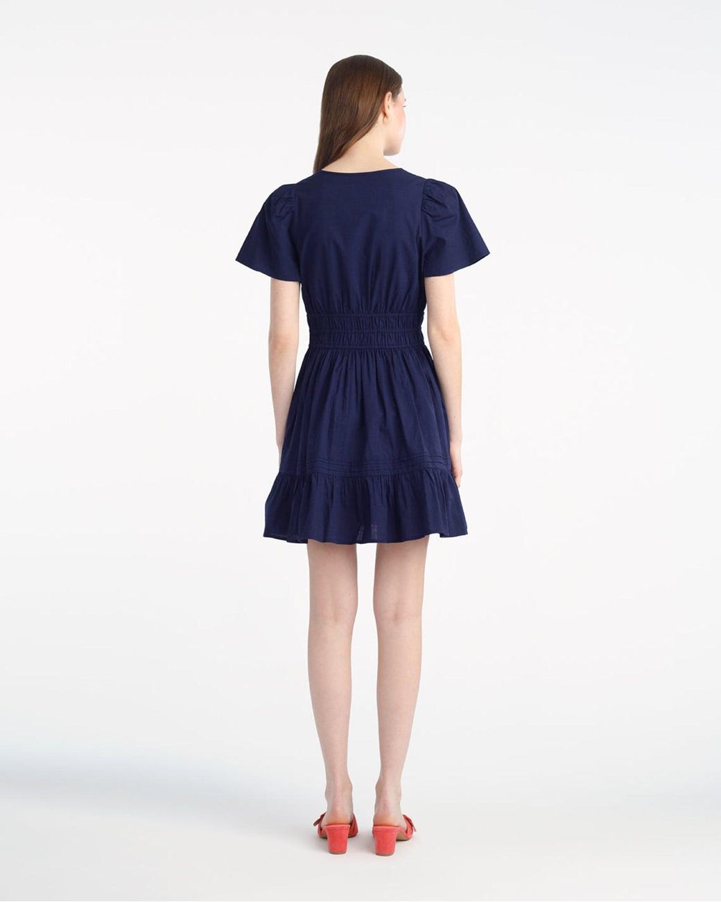 Draper James Wilson Mini Dress With Floral Embroidery in Blue | Lyst