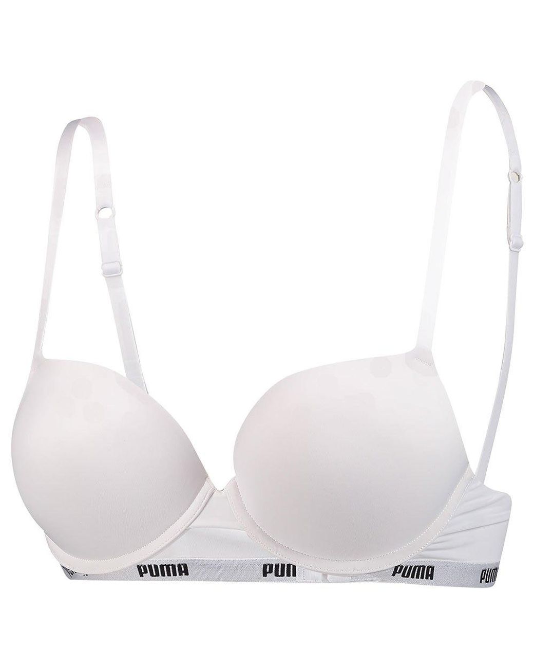 PUMA Synthetic Push-up Bra in White - Lyst