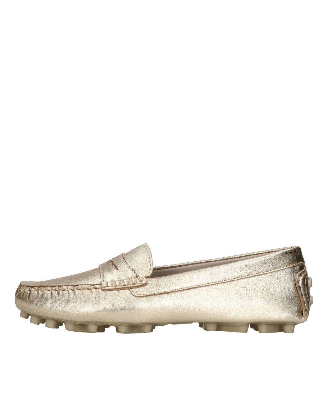 Emanuélle Vee Flat Shoes Golden in Metallic | Lyst