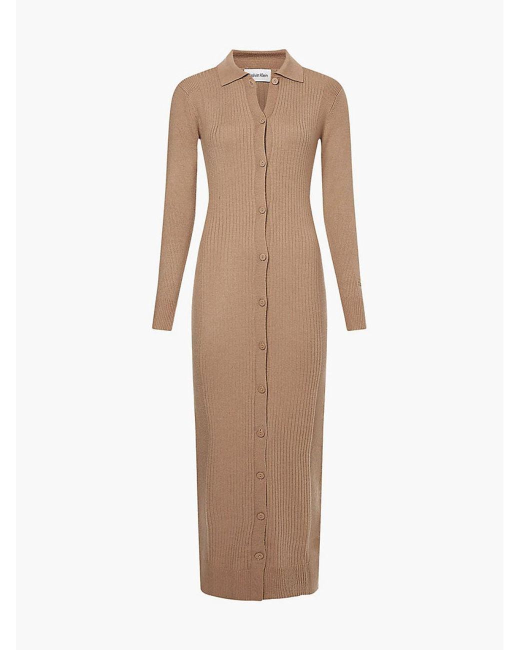Calvin Klein Lyocell And Beige Lana K20k204940 Rbc in Natural | Lyst
