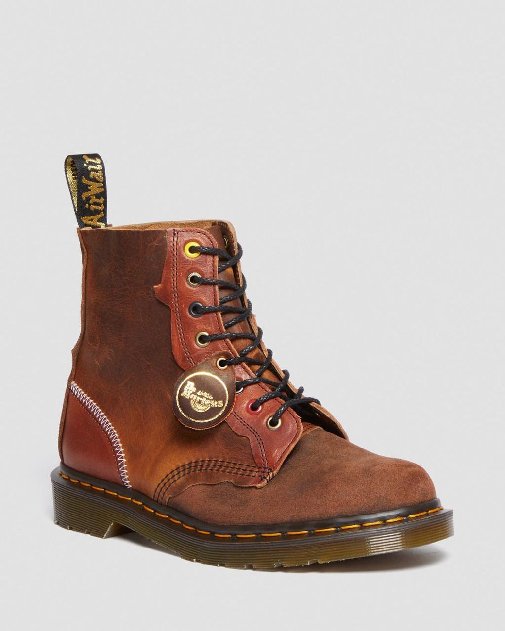 Dr. Martens 1460 Pascal Made In England Deadstock Leather Lace Up Boots in Brown | Lyst