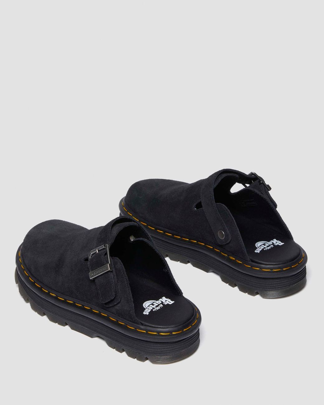 Dr. Martens Zebzag Suede Casual Slingback Platform Mules in Black for ...