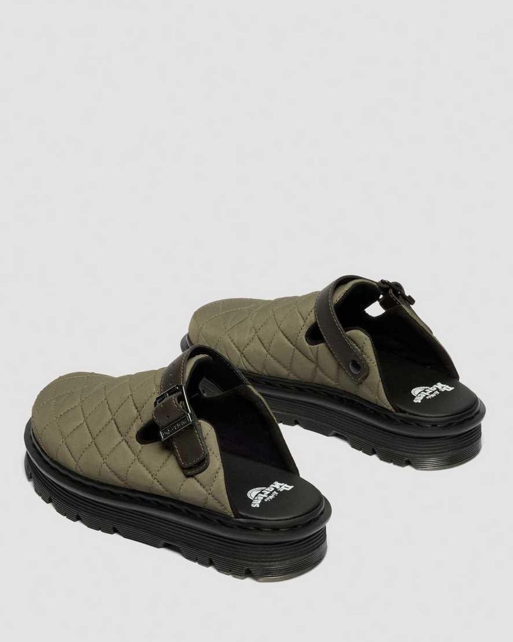 Dr. Martens Zebzag Quilted Canvas Platform Mules in Green for Men | Lyst UK