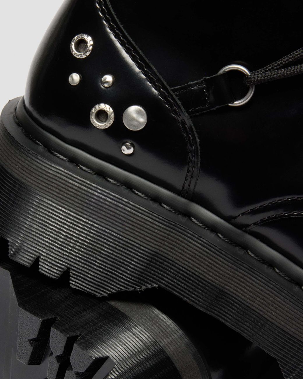 Dr. Martens Jadon Hi Studded Buttero Leather Platform Boots in Black ...