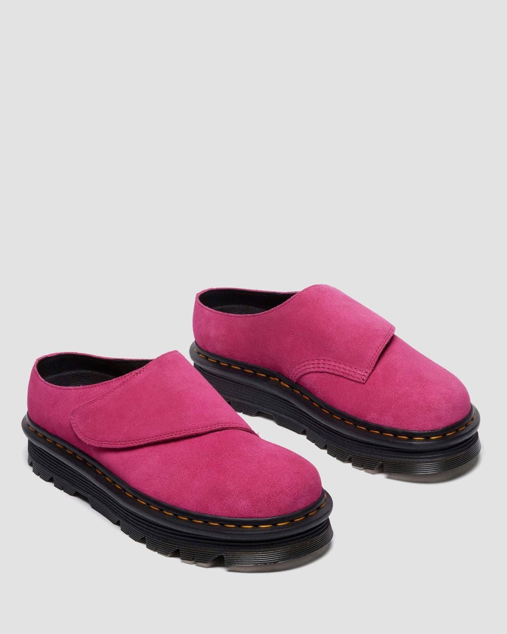 Dr. Martens Zebzag Anywair Suede Mules in Pink | Lyst