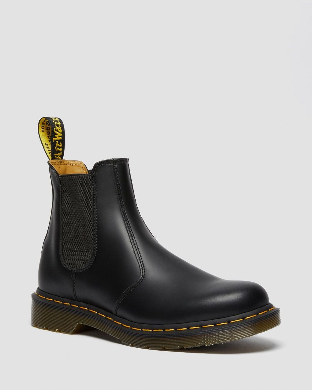 Dr. Martens Unisex 2976 Yellow Stitch Smooth Leather Chelsea Boots ...