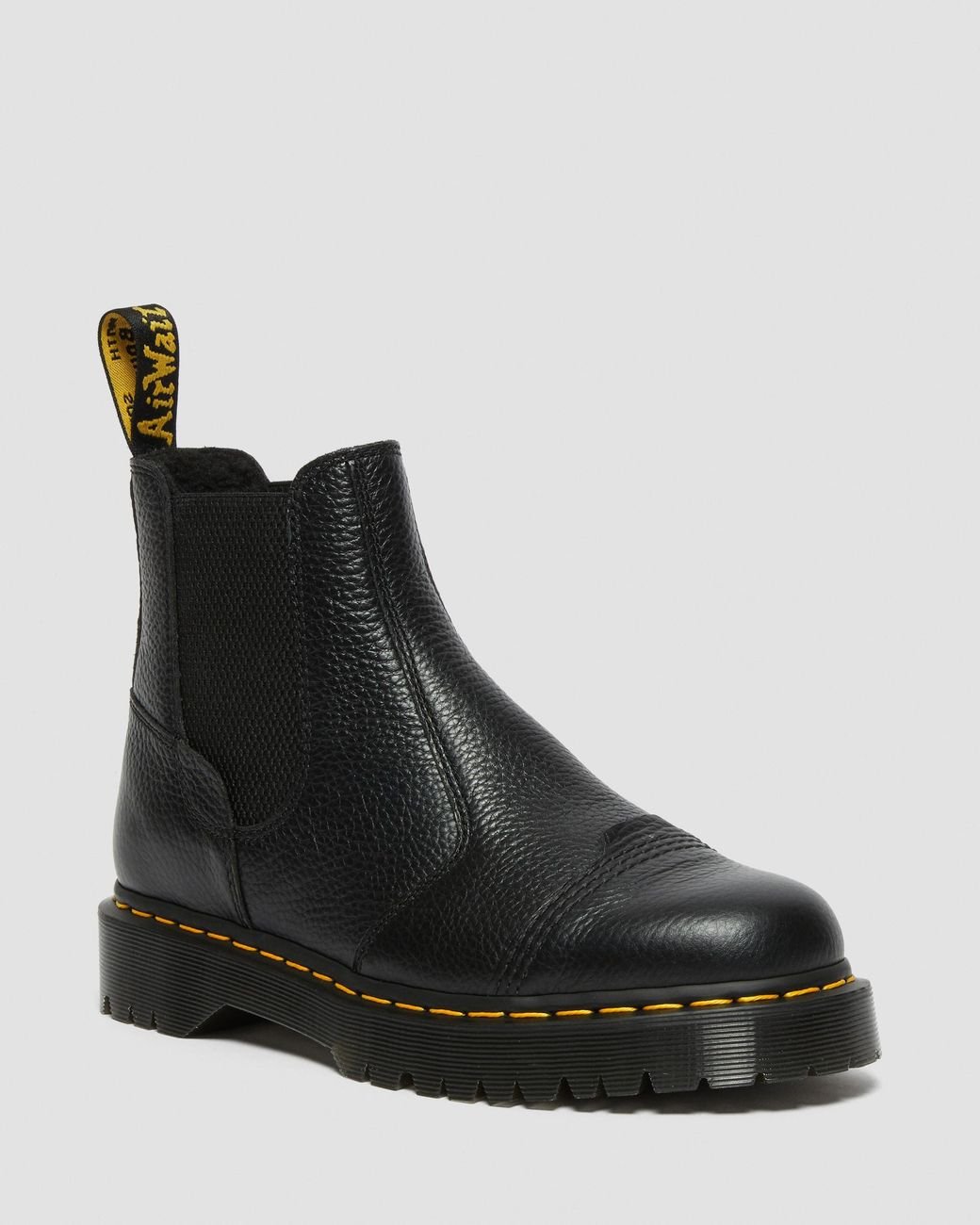 Dr. Martens 2976 Bex Faux Fur-lined Platform Chelsea Boots in Black | Lyst UK