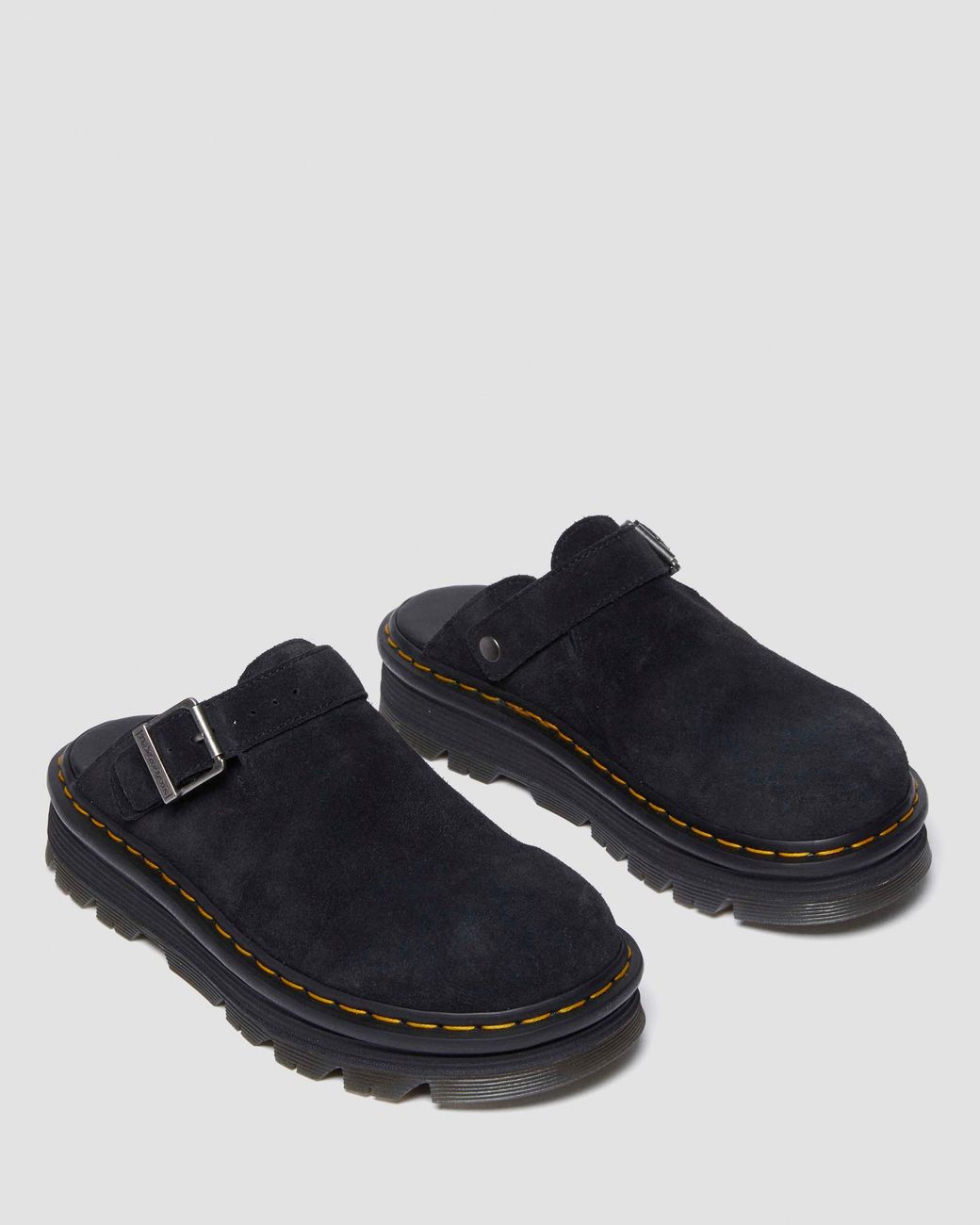 Dr. Martens Zebzag Suede Casual Slingback Platform Mules in Black for ...