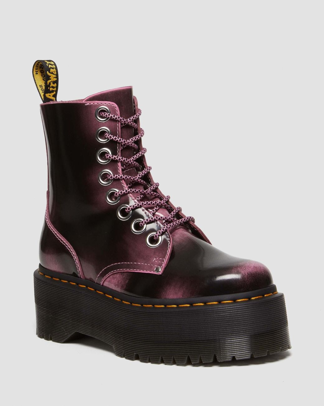 Dr. Martens Jadon Max Boot Distressed Leather Platforms in Black | Lyst