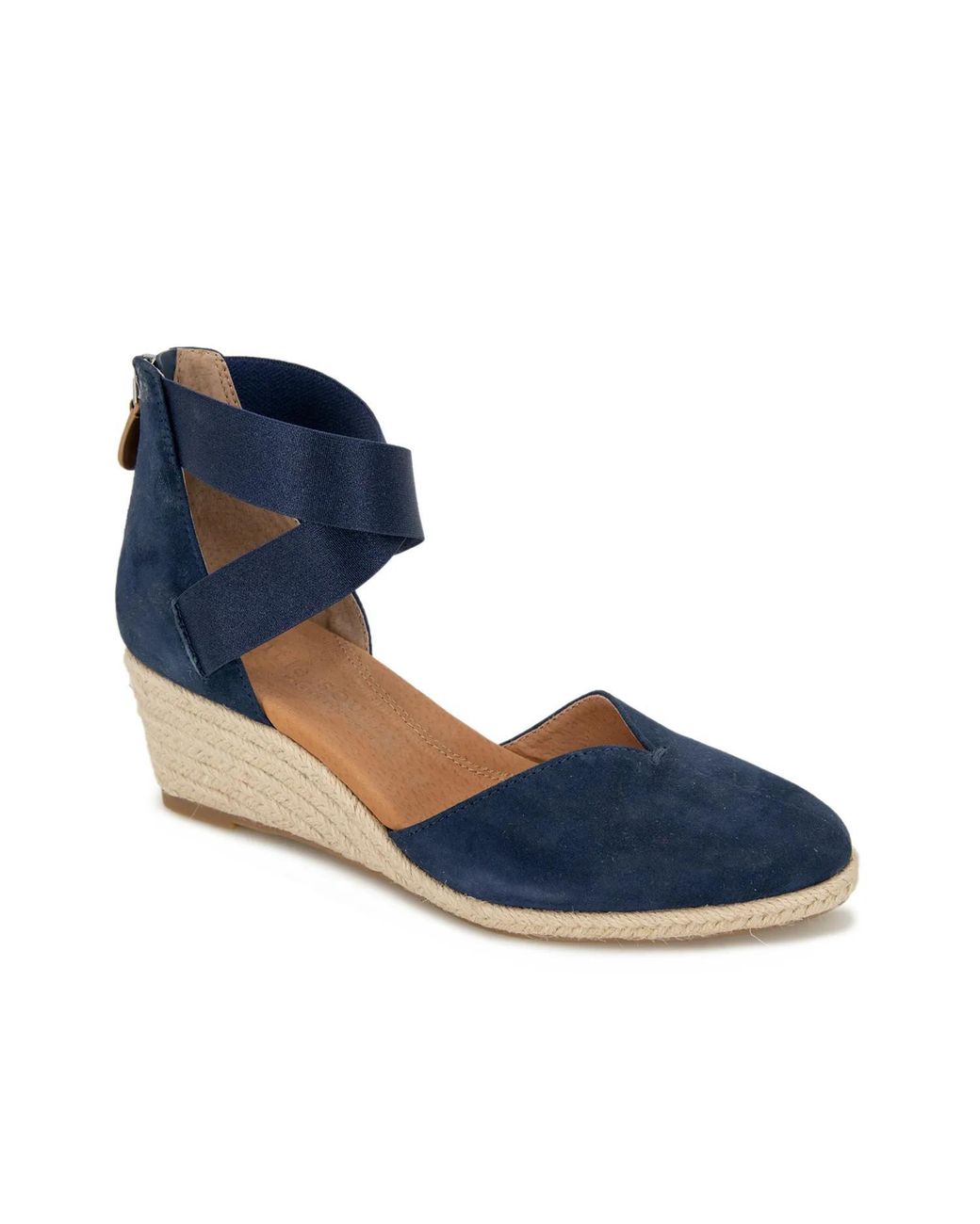 Gentle Souls Orya Wedge Sandal in Blue | Lyst