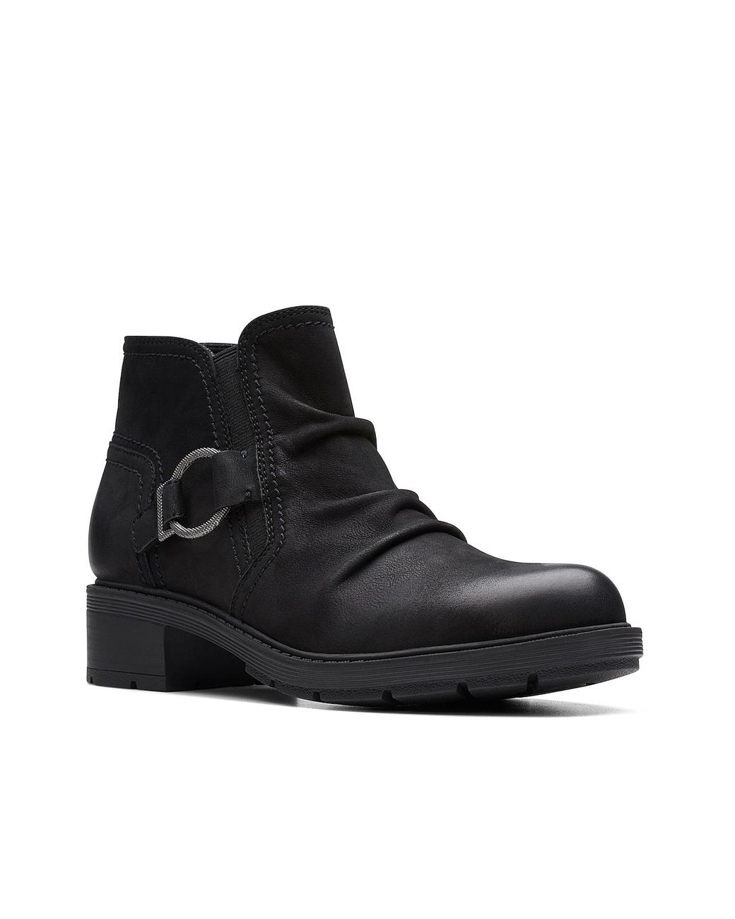Clarks Hearth Faye Bootie in Black | Lyst