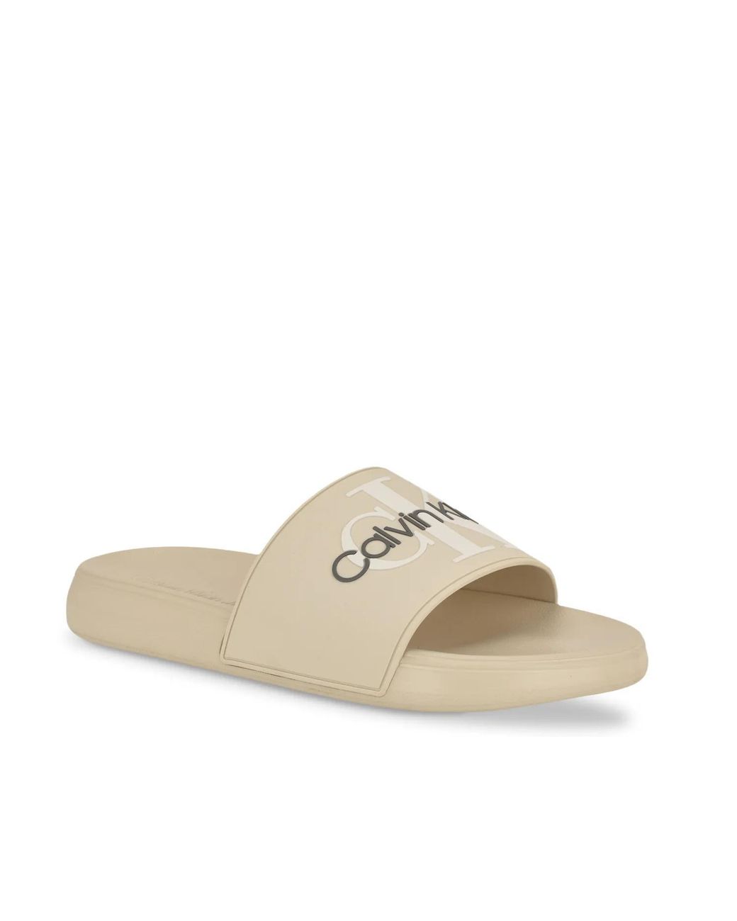 Calvin Klein Wythe Slide Sandal in White for Men | Lyst