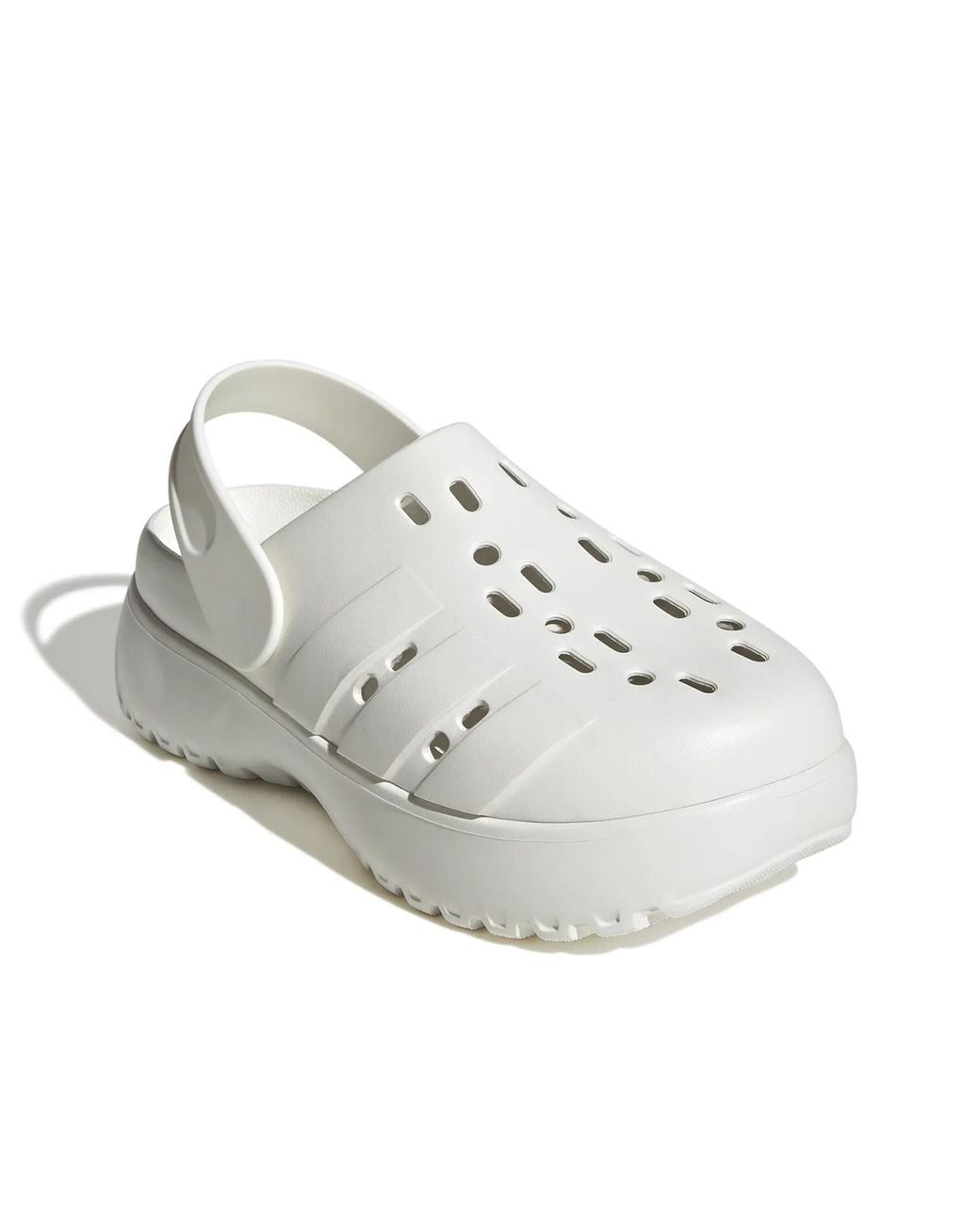 adidas Adilette Platform Clog in White | Lyst