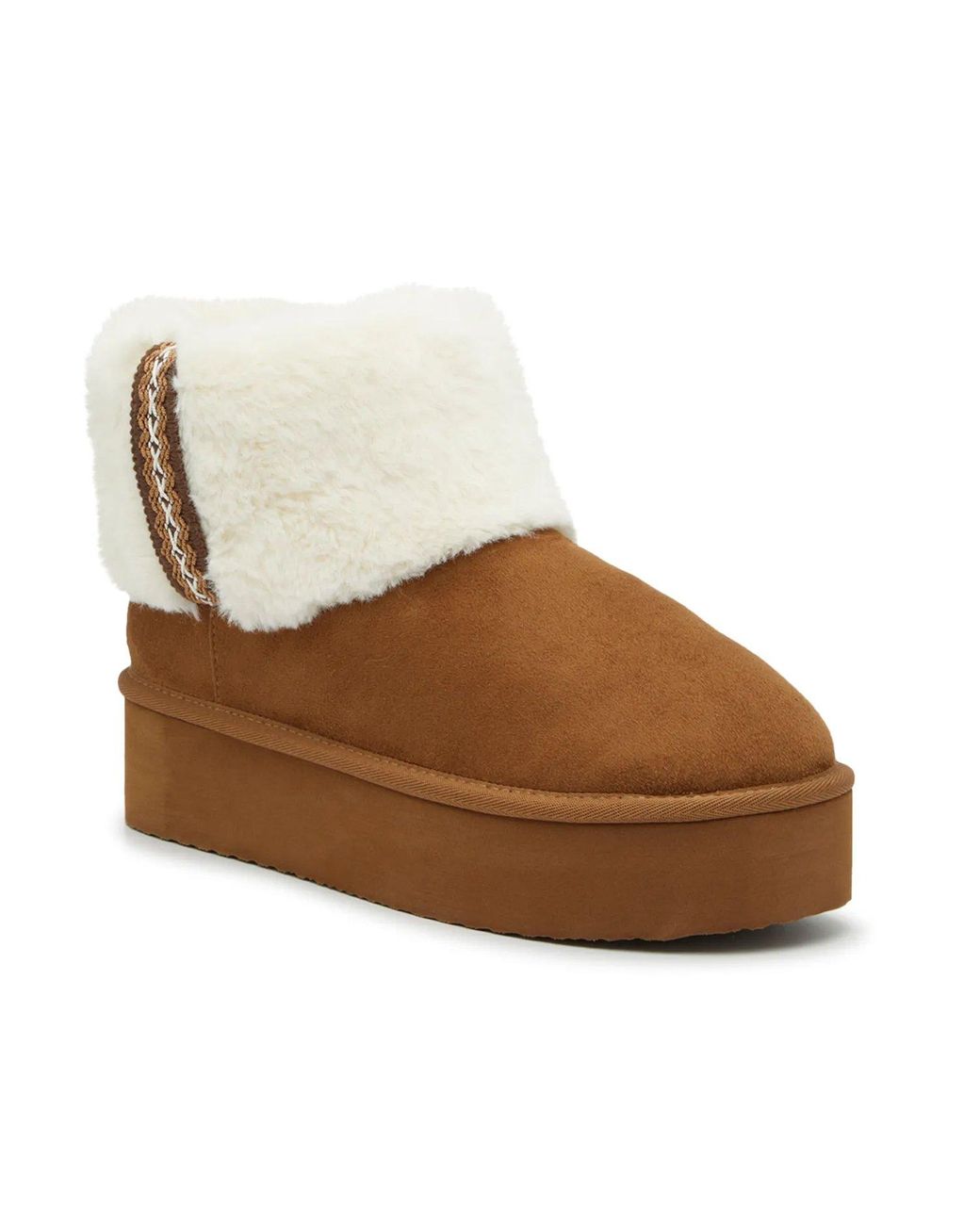 Crown Vintage Shayla Platform Bootie in Brown | Lyst