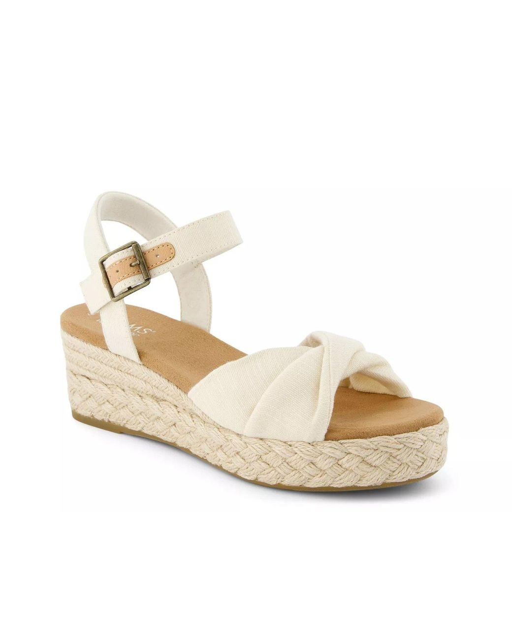 TOMS Kinsley Wedge Sandal in Metallic | Lyst