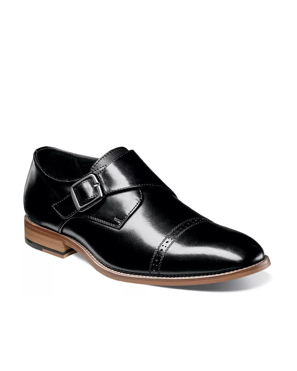 Stacy Adams Desmond Monk Strap Slipon in Black for Men | Lyst
