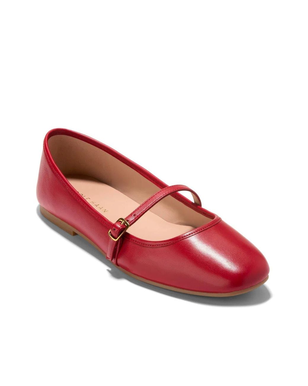 Cole Haan Yelena Mary Jane Ballet Flat in Red | Lyst