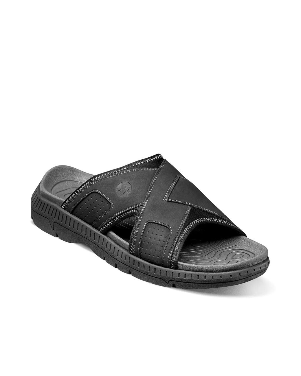 Nunn Bush Laguna Slide Sandal in Black for Men | Lyst