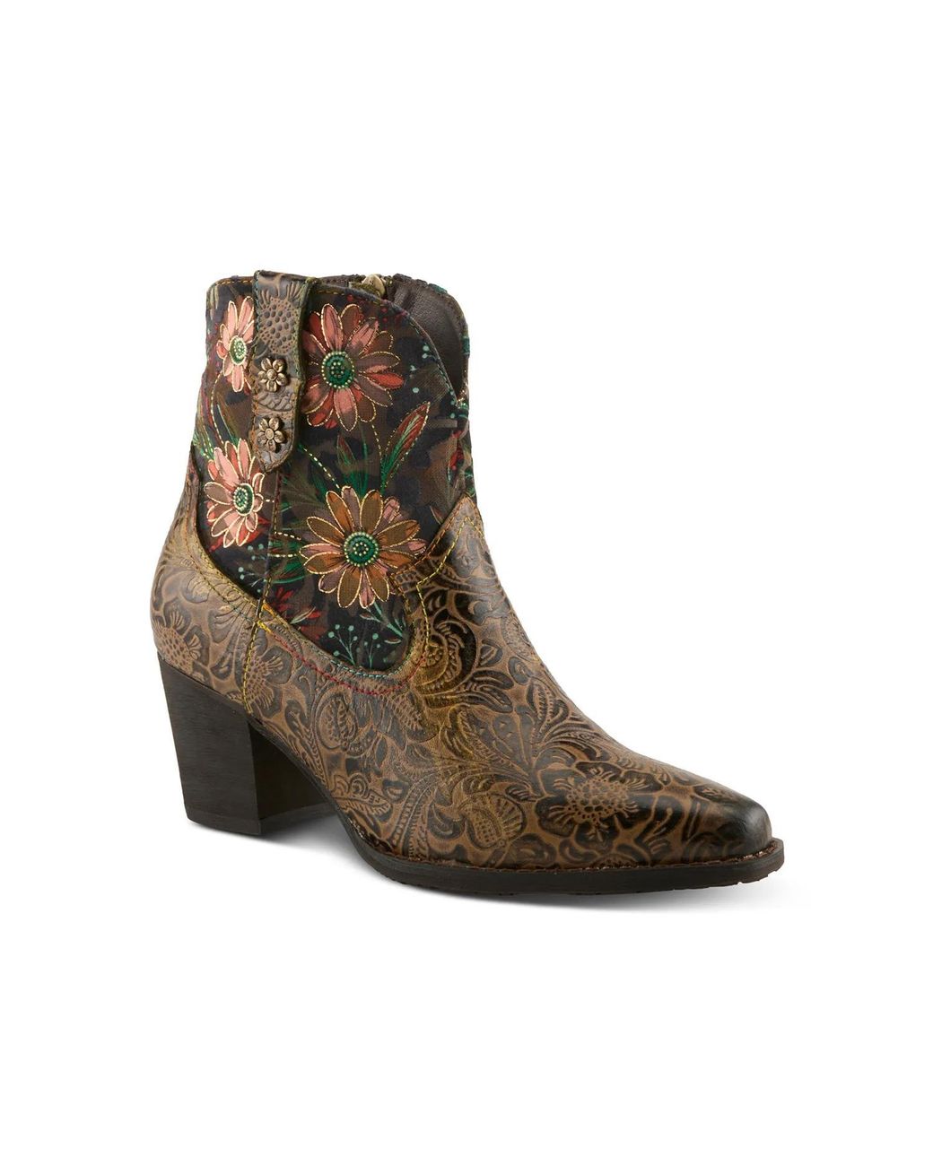L'ARTISTE Brydie Bootie in Brown | Lyst