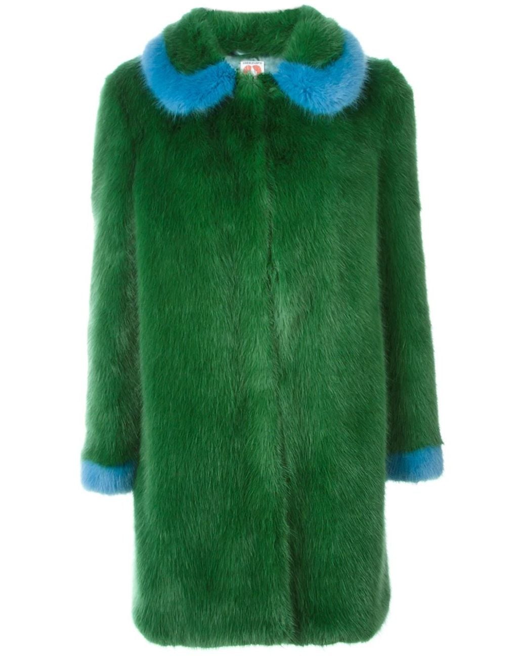 Shrimps Faux-fur Coat in Green | Lyst