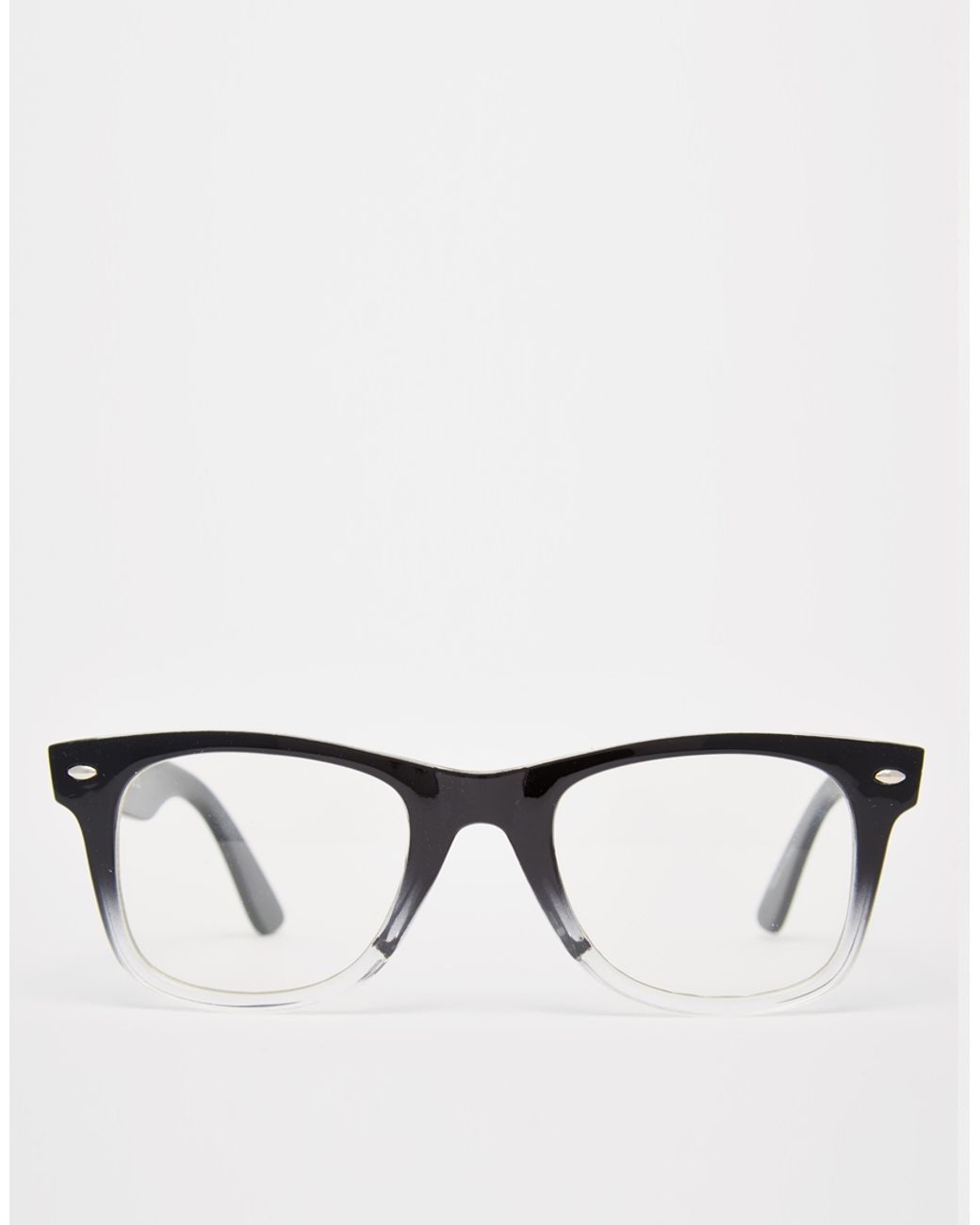 ASOS Square Glasses With Clear Lens in Black for Men | Lyst