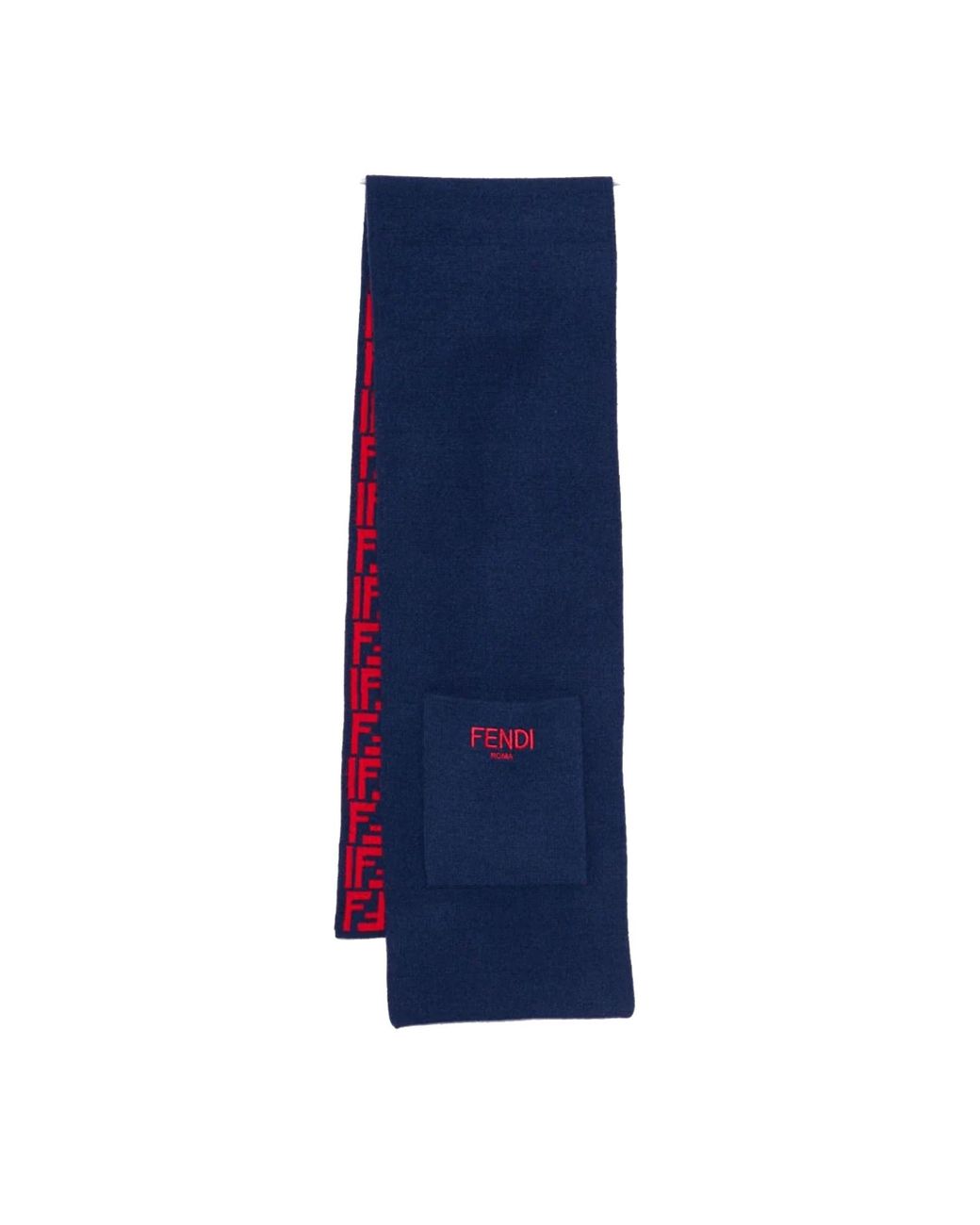 Fendi Reversible "Ff" Logo Scarf in Blue | Lyst UK