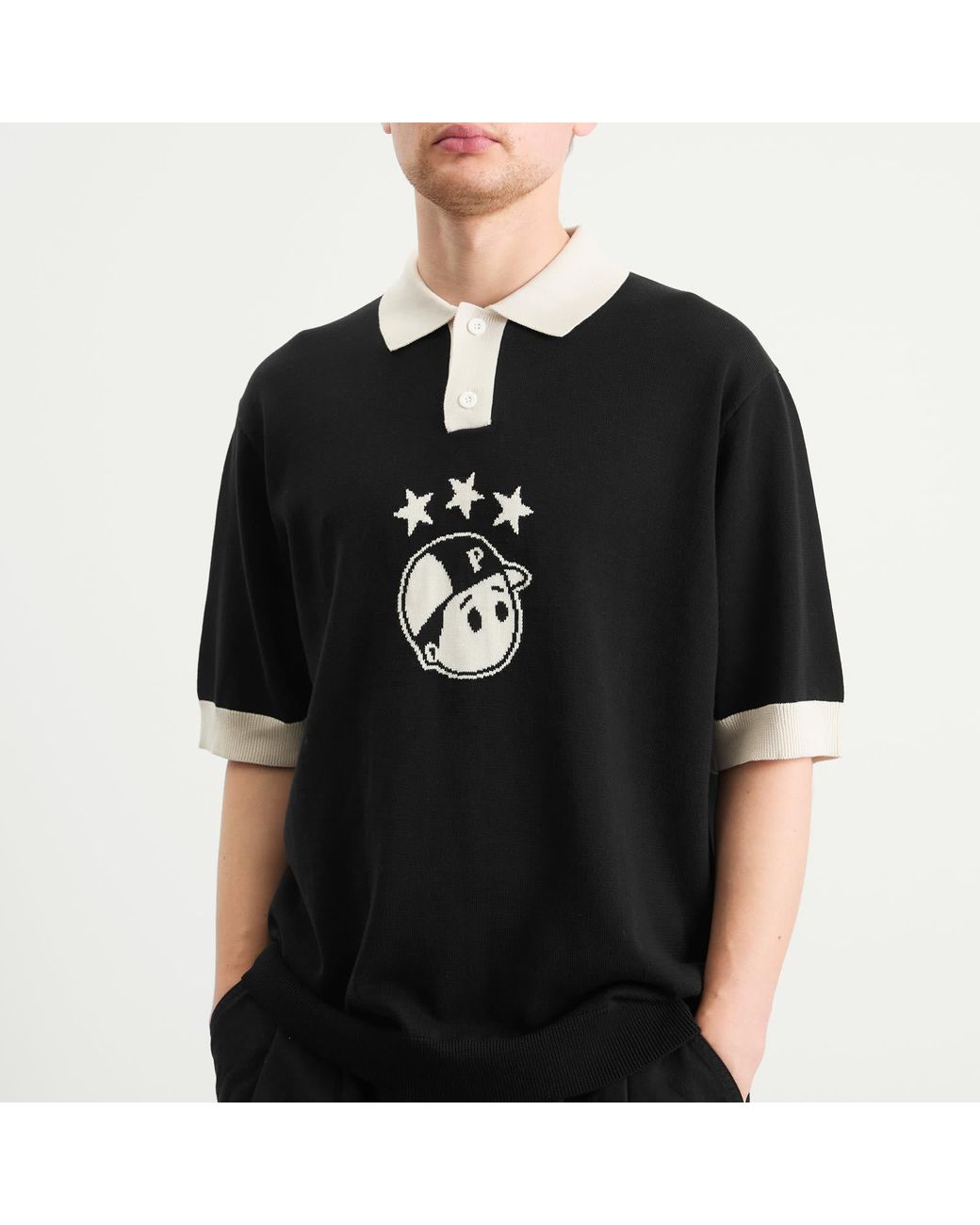 Pawa Speed Sports Footie Knit Polo in Black for Men | Lyst UK